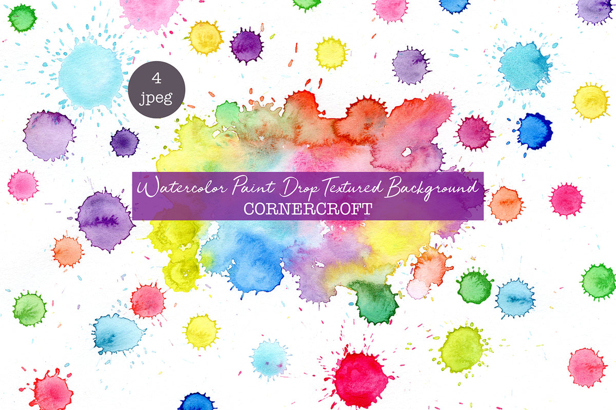Pastel color paint drop effect watercolor textured background – Corner ...